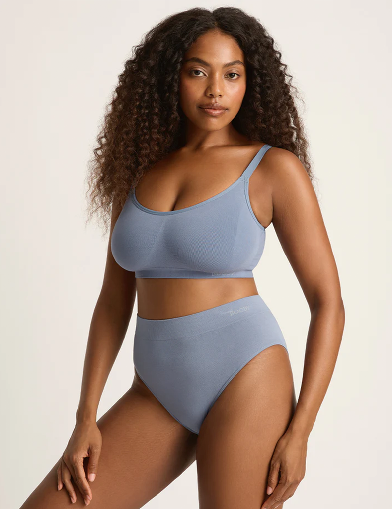Full Bust Wireless Bra - Dusty Blue | Bambuunderkläder för kvinnor | Boody